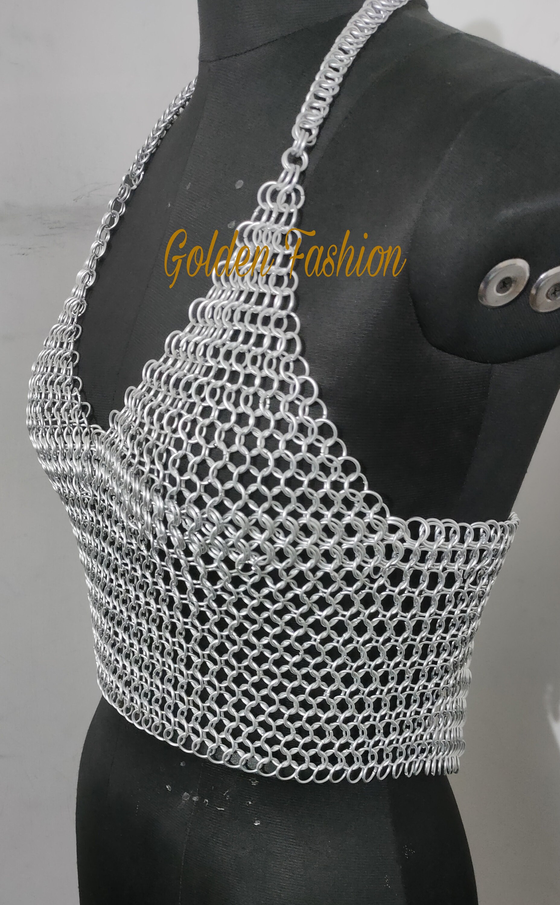 Bra Girls Women Aluminum Wire Jump Ring Chain Mail Fancy and - Etsy