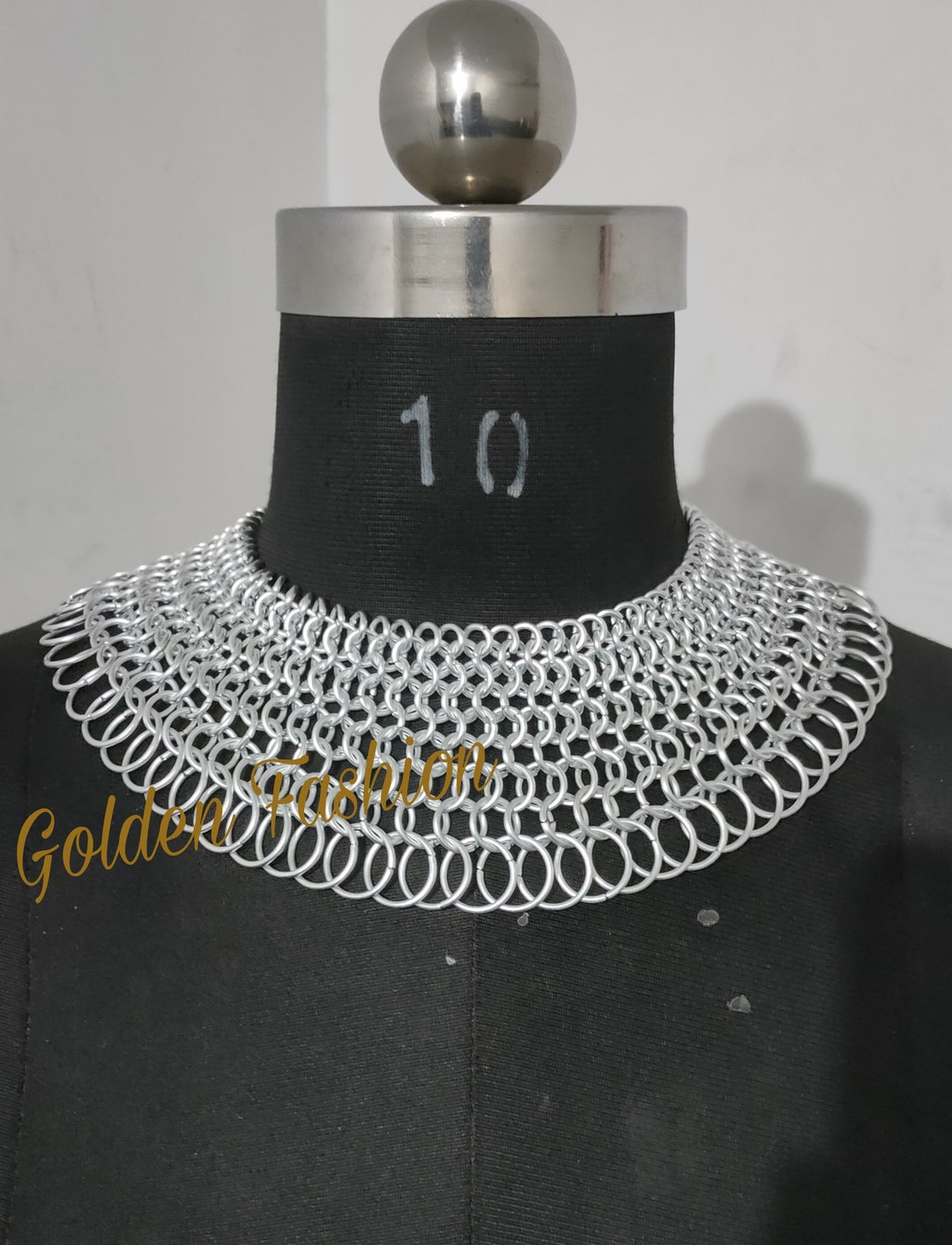 Chainmaille Collar Metal Aluminium Chainmail Jump Ring - Etsy