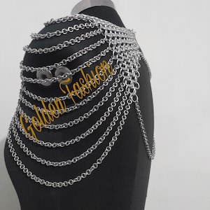 Chainmail Collar With Small Shoulder Chain Layers Metal Aluminium ...