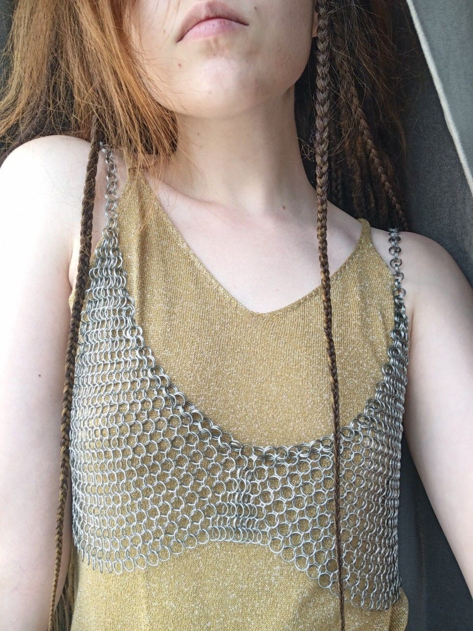 Top Bra Girls Women Aluminum Wire Jump Ring Chainmail Fancy and Stylish ...