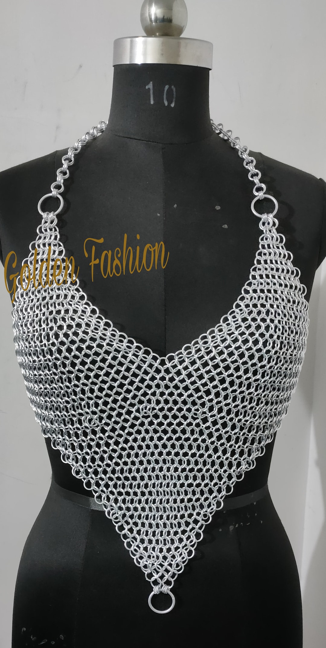 Top Bra Girls Women Aluminum Wire Jump Ring Chain Mail Fancy and ...