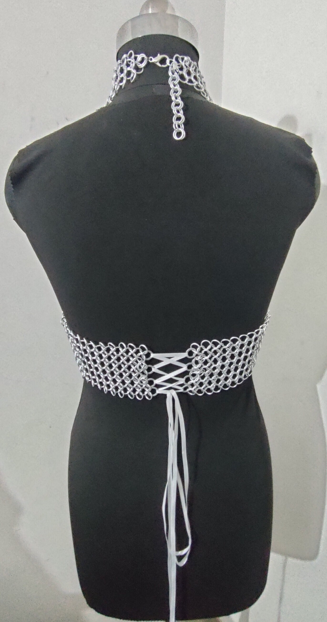 Medieval Roleplay Fantasy Chainmail Crop Halter Top for Women - Etsy