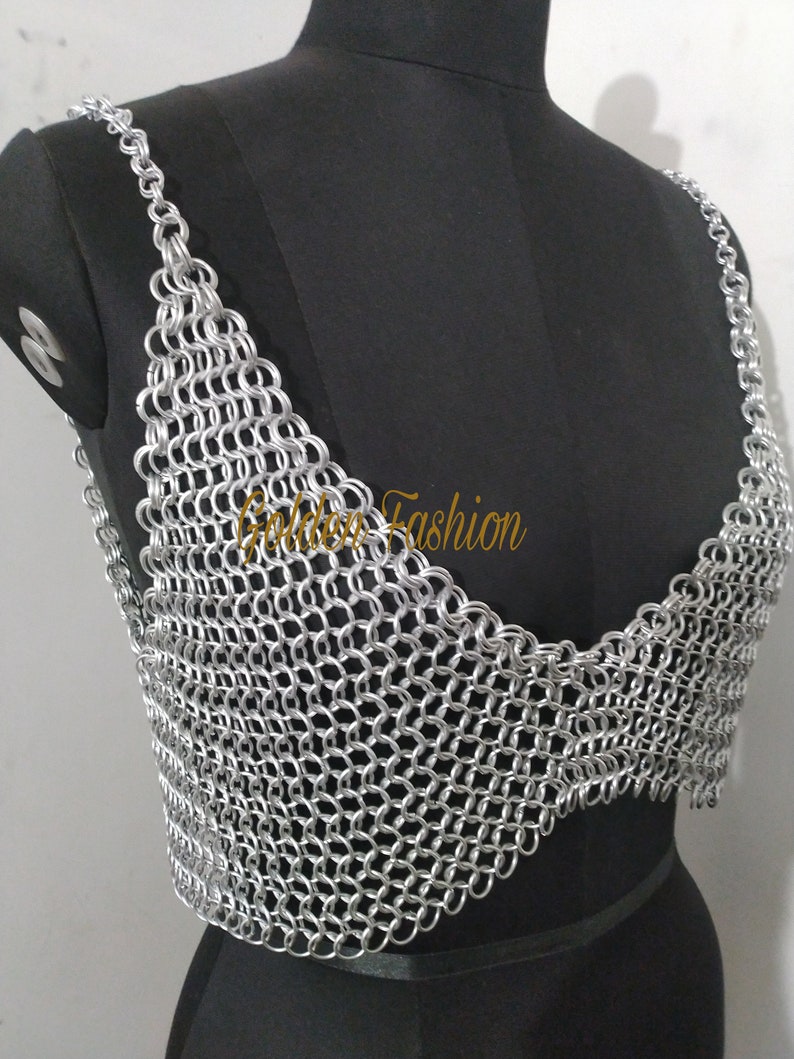 Top Bra Girls Women Aluminum Wire Jump Ring Chainmail Fancy - Etsy