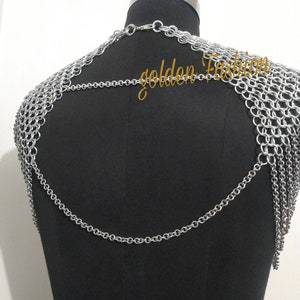 Chainmail Collar With Small Shoulder Chain Layers Metal Aluminium ...