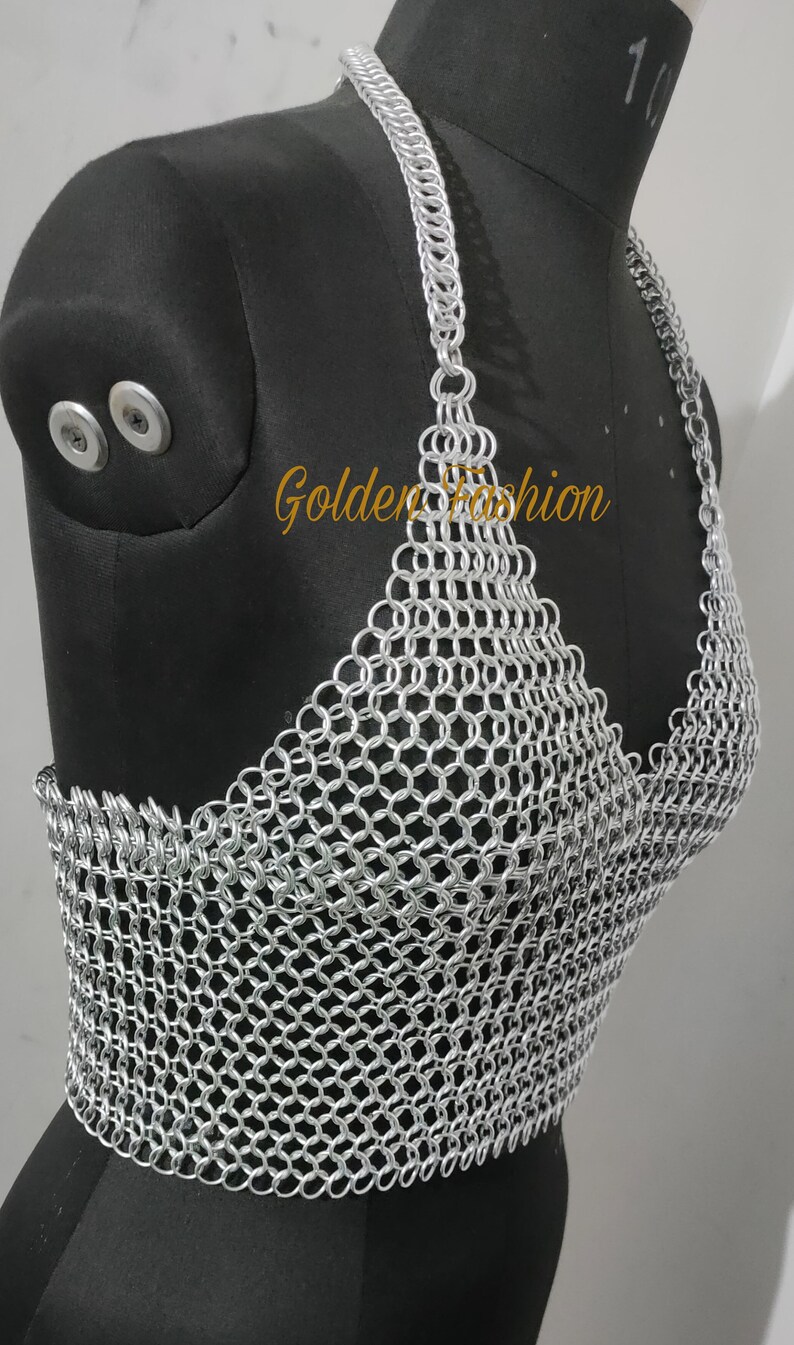 Bra Girls Women Aluminum Wire Jump Ring Chain Mail Fancy and - Etsy