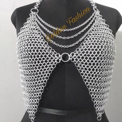 Bra Girls Women Aluminum Wire Jump Ring Chain Mail Fancy and - Etsy