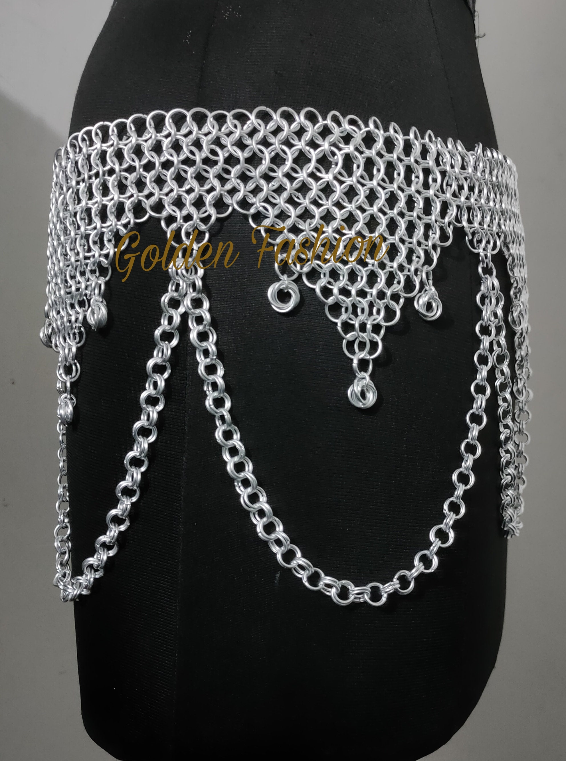 Medieval Chainmail Butted Antique Belly Dancer Belt SCA LARP Women ...