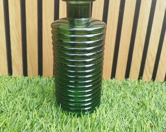 Unique Hand Painted Marble Vintage Ribbed Glass Vase Pink and - Etsy