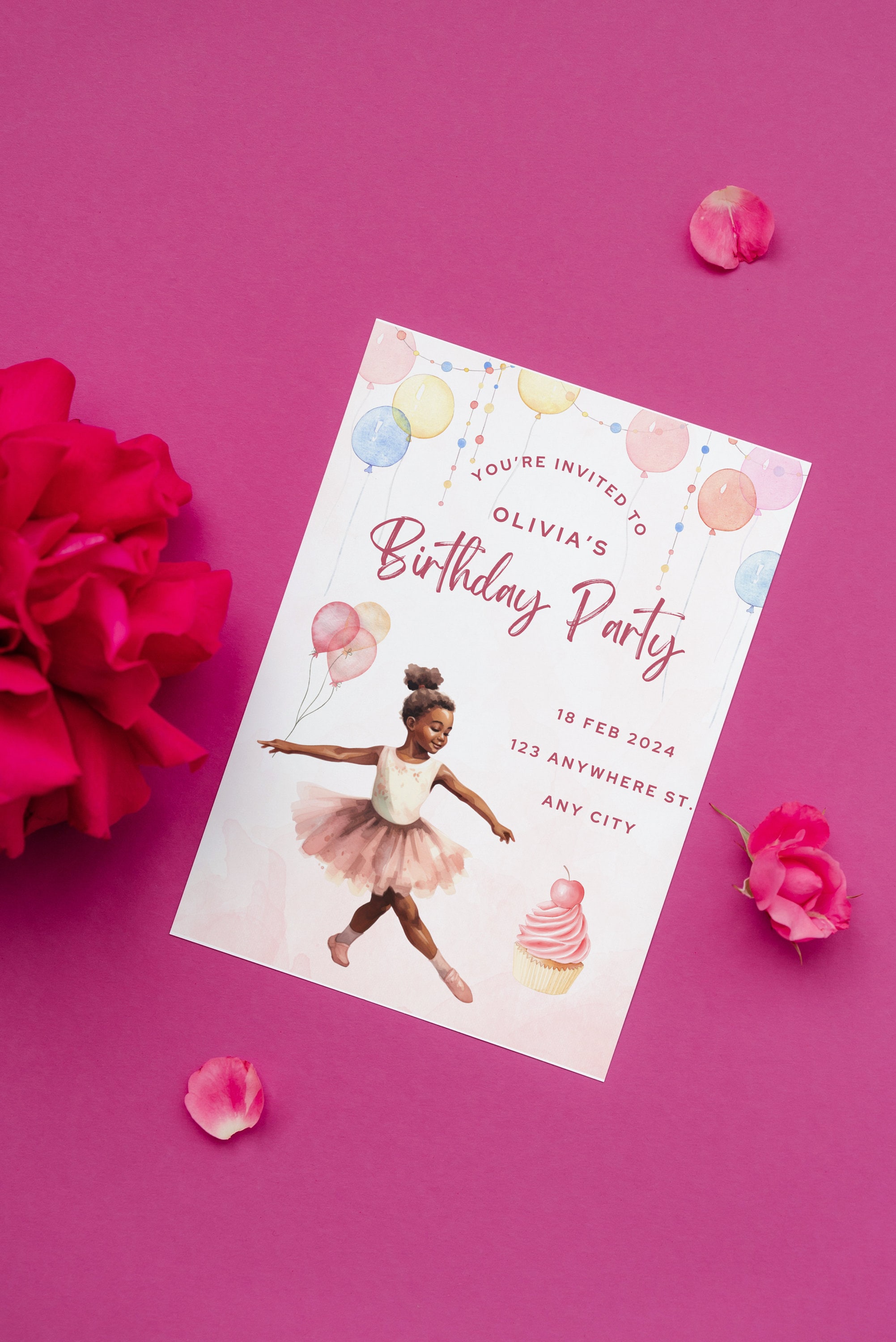 Ballerina Birthday Party Invitation Ballet Invitation - Etsy