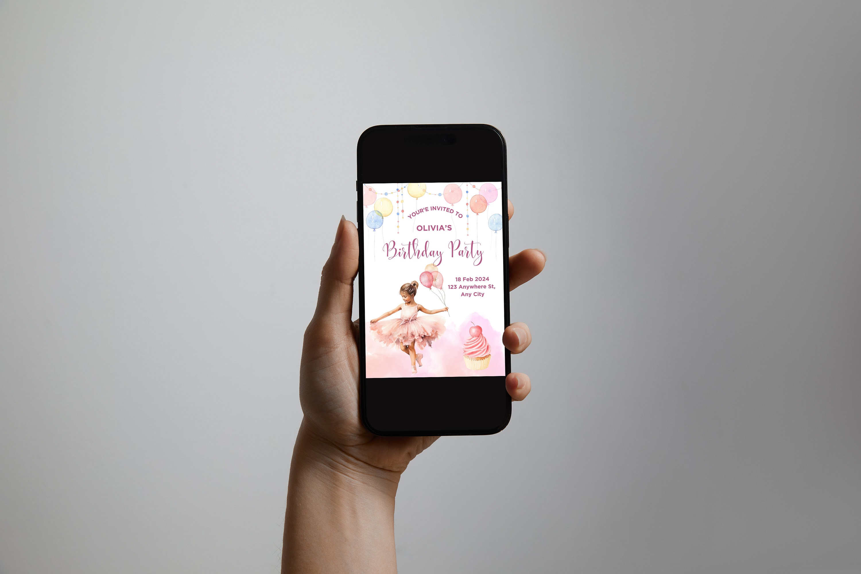 Ballerina Birthday Party Invitation; Ballerina Birthday Theme - Etsy