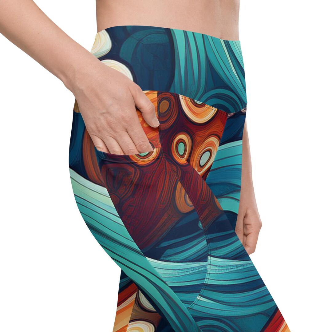 Octopus Tentacles High Waist Leggings With Pockets, Octopus Tentacles ...