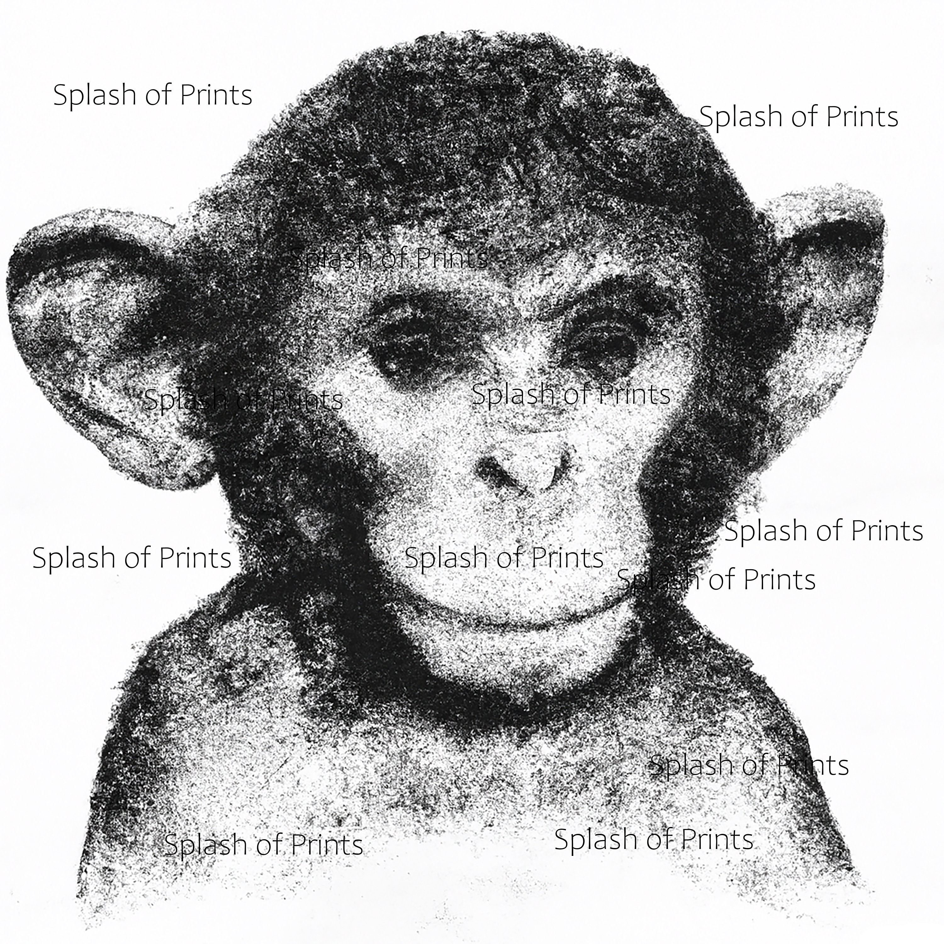 Cute Monkey Wall Art Jungle Monkey Decor Instant Download - Etsy