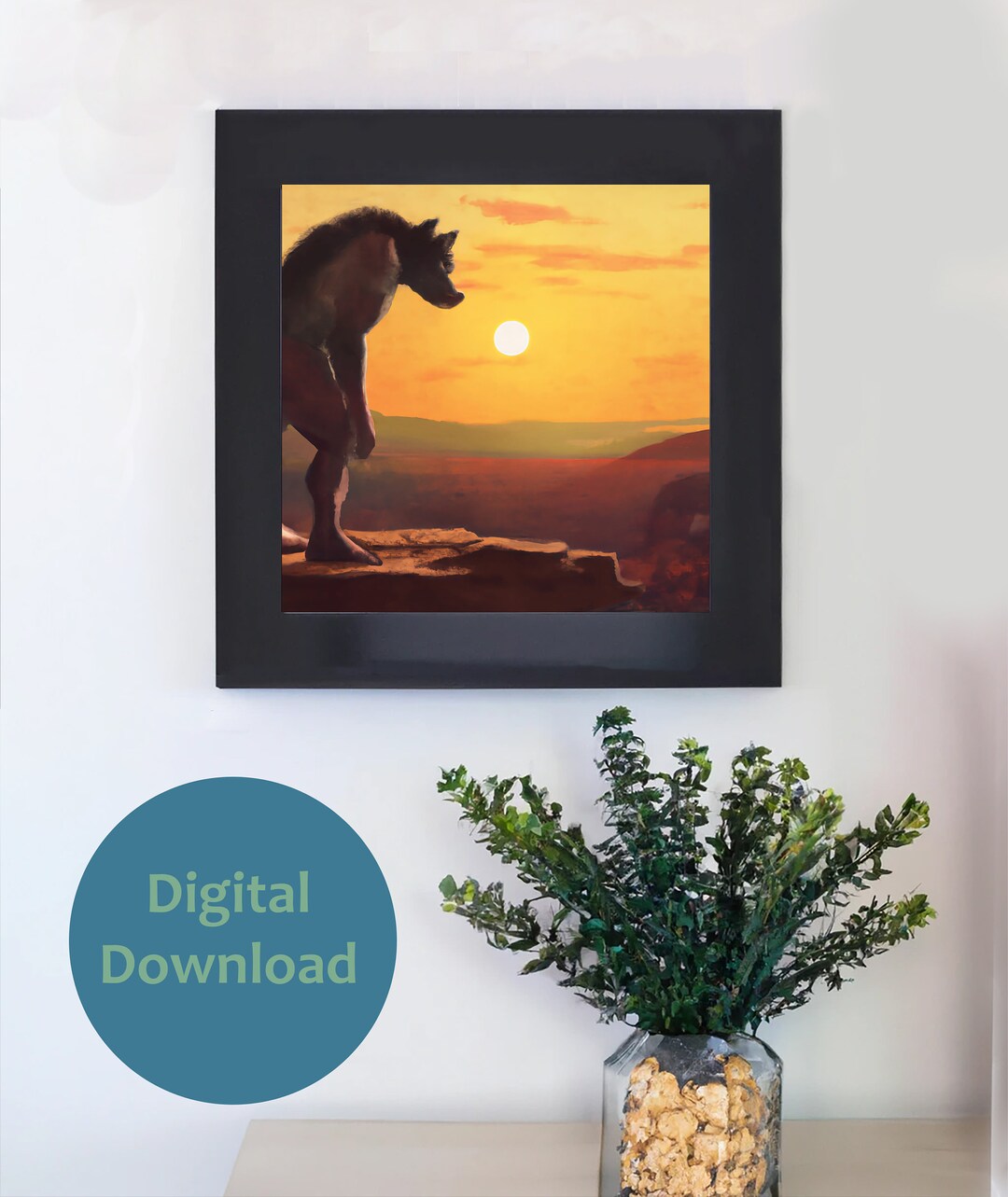 Dog Man Sunset Conspiracy Animal Lover Bigfoot Instant Download - Etsy