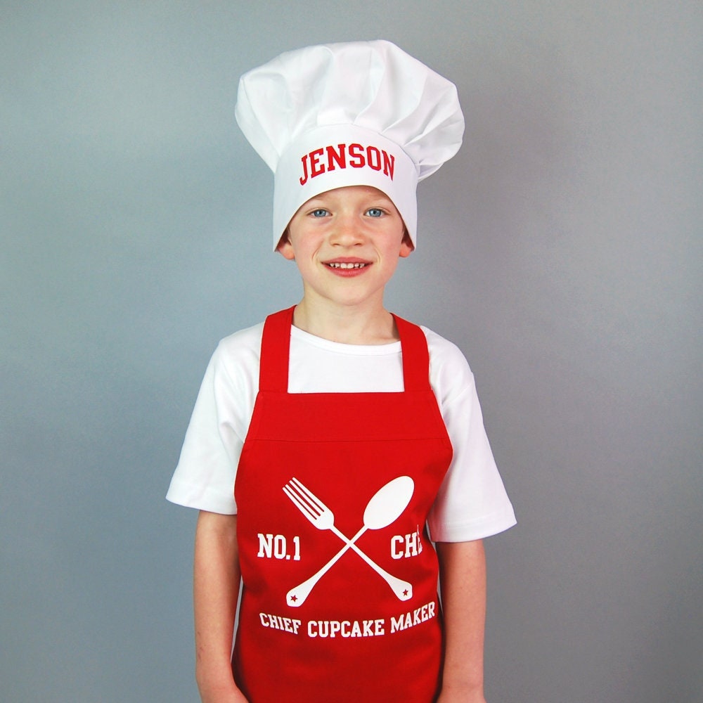 Personalised Kid's Apron and Chef Hat Set - Etsy
