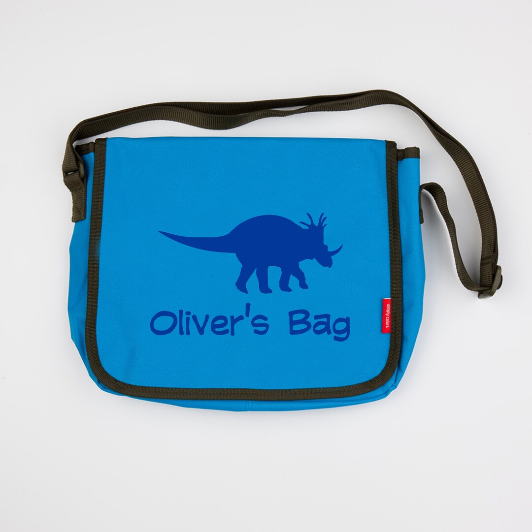 Personalised Kid's Triceratops Dinosaur Messenger Bag - Etsy