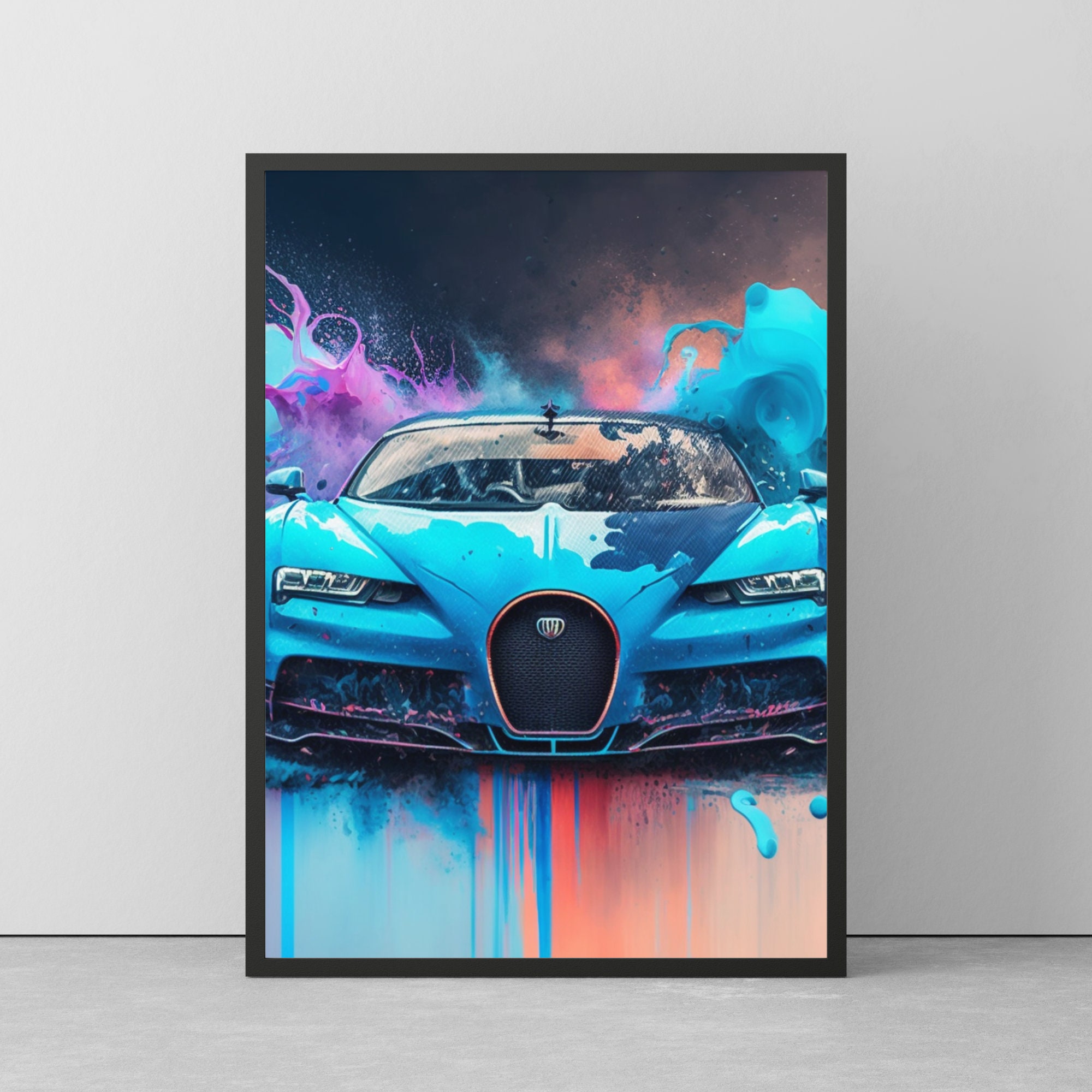 Bugatti Car Sports Car Bugatti Wall Art Bugatti Poster Bugatti Chiron ...