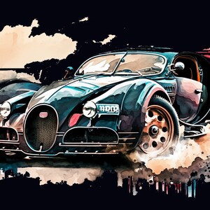 Bugatti Car Sports Car Bugatti Wall Art Bugatti Poster Bugatti Chiron ...