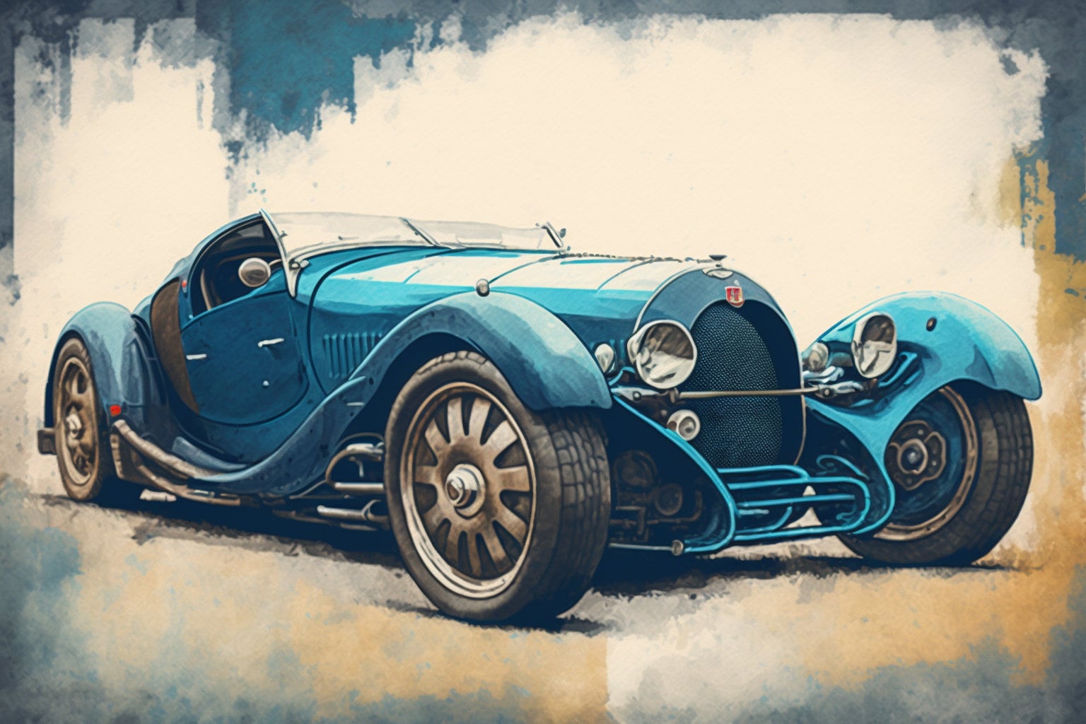 Vintage Bugatti Car Sports Car Bugatti Wall Art Bugatti Poster Bugatti ...