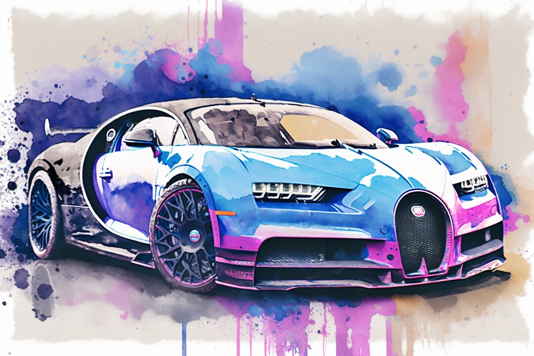 Bugatti Car Sports Car Bugatti Wall Art Bugatti Poster Bugatti Chiron ...
