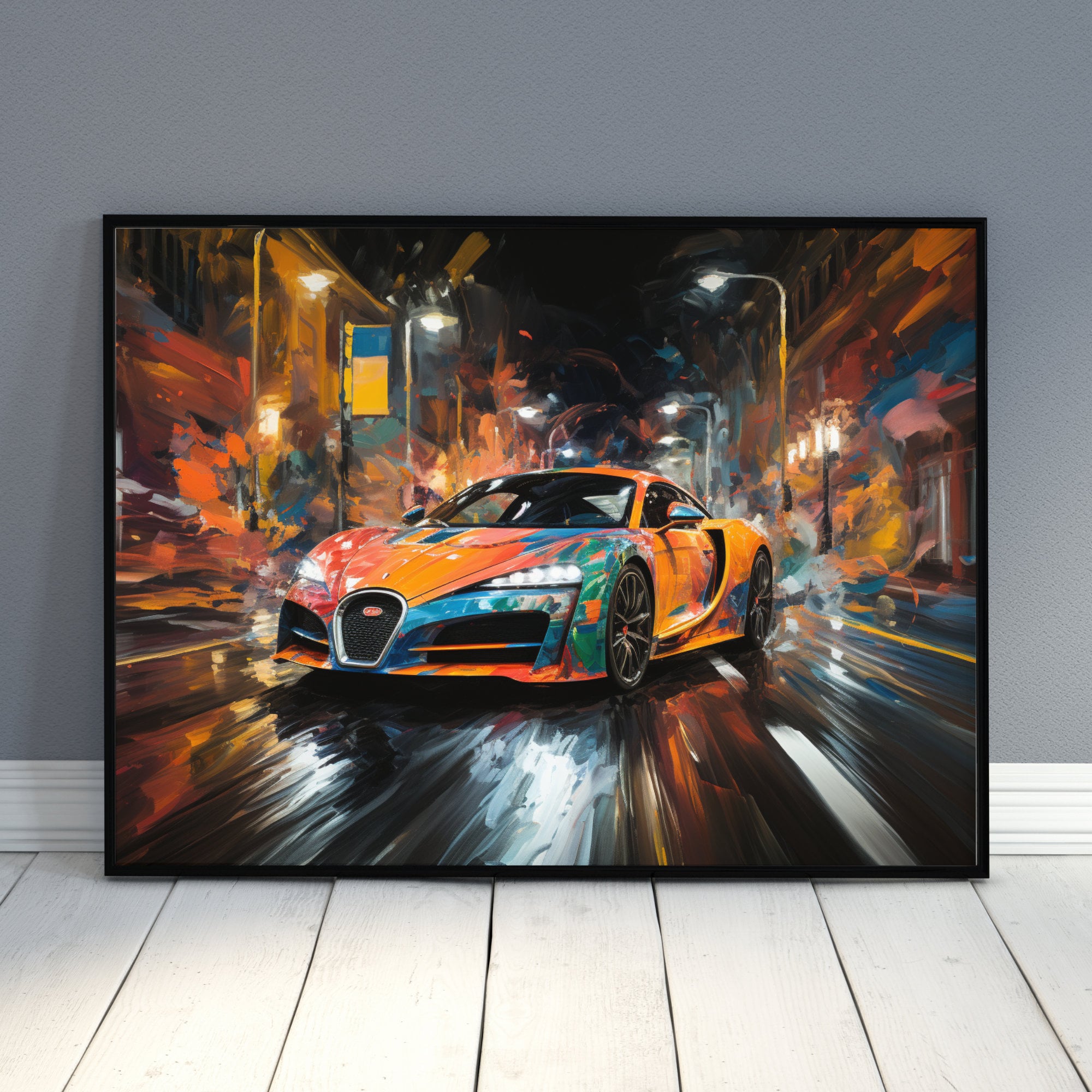 4 Bugatti Car Sports Car Bugatti Wall Art Bugatti Poster Bugatti Chiron ...