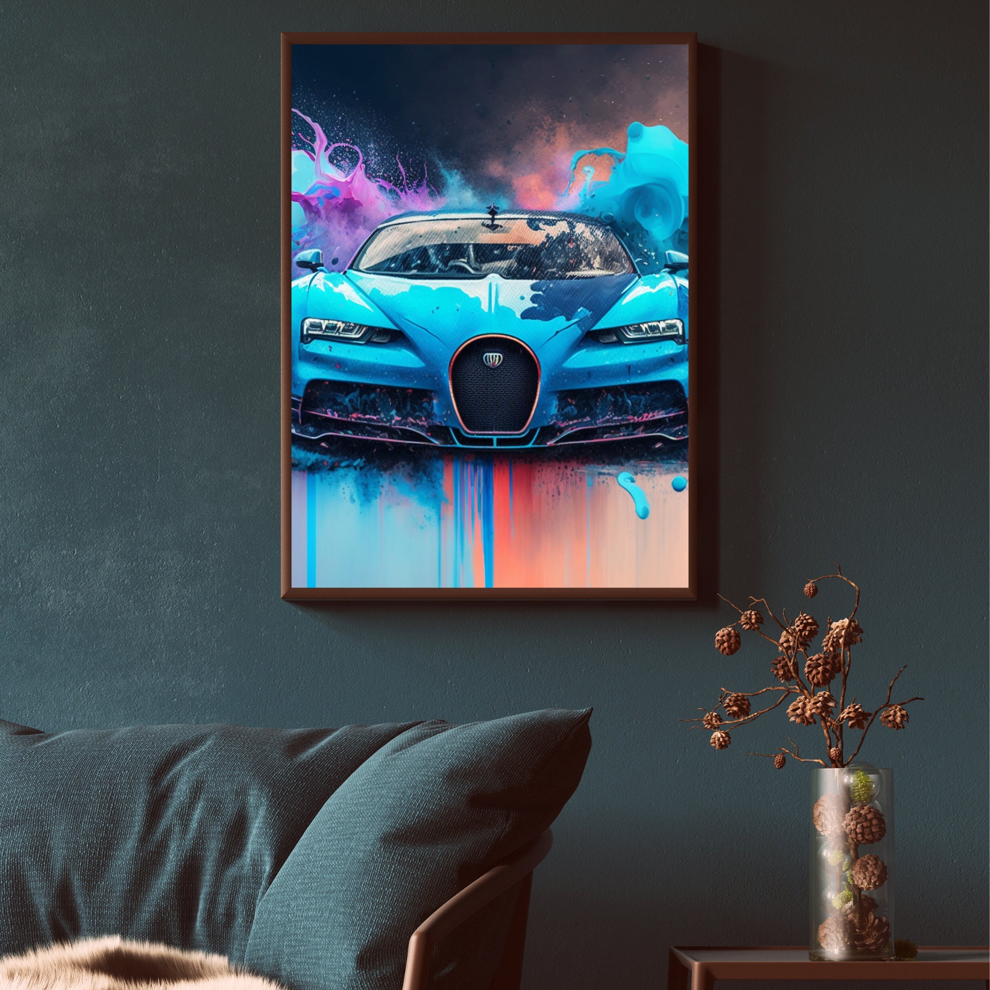 Bugatti Car Sports Car Bugatti Wall Art Bugatti Poster Bugatti Chiron ...