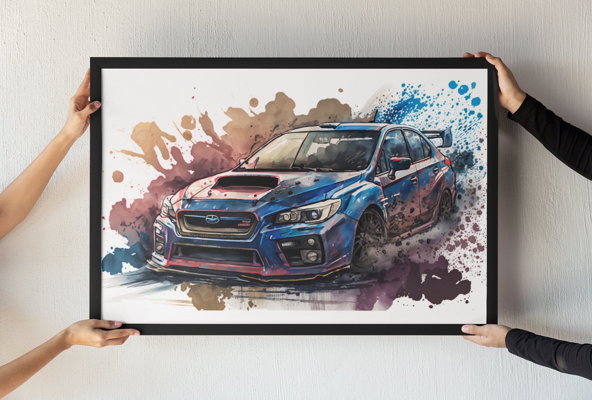 Subaru WRX Watercolor | Digital Download | Sports Car | Wall Art | Home ...