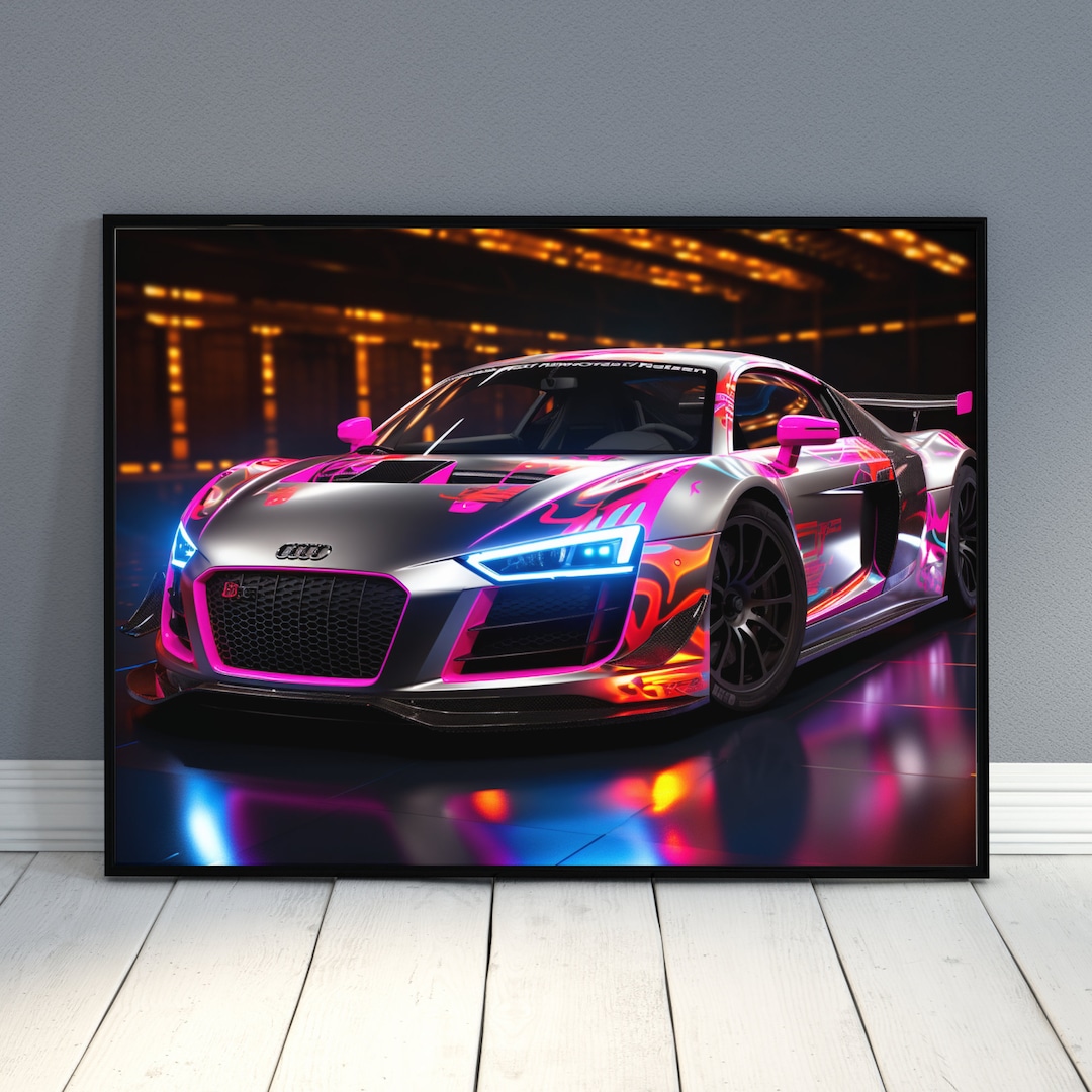 2 Neon Bugatti Car Sports Car Bugatti Wall Art Bugatti Poster Bugatti ...