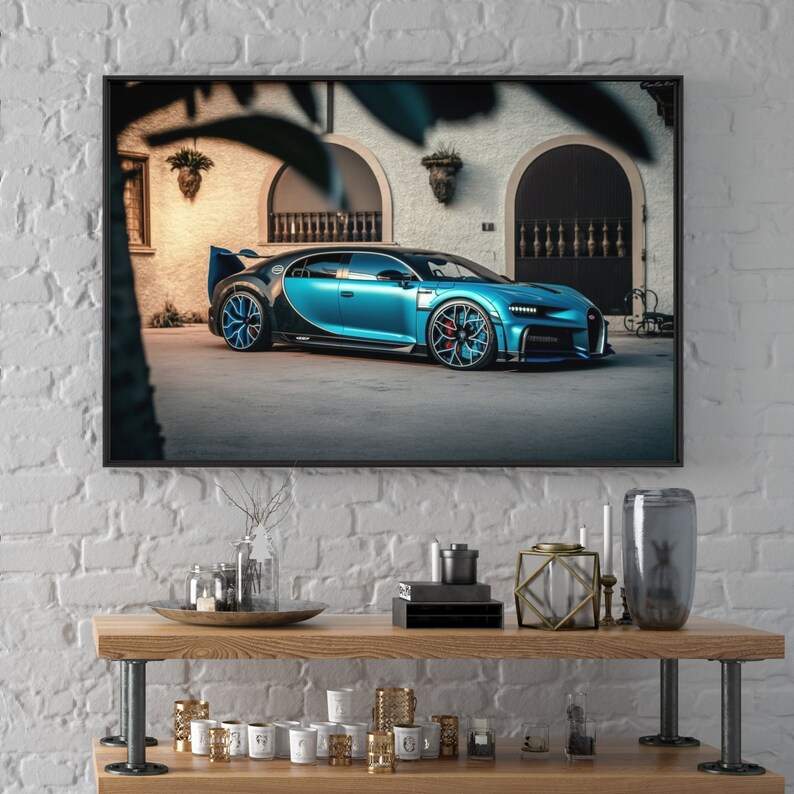 Bugatti Car Sports Car Bugatti Wall Art Bugatti Poster Bugatti Chiron ...