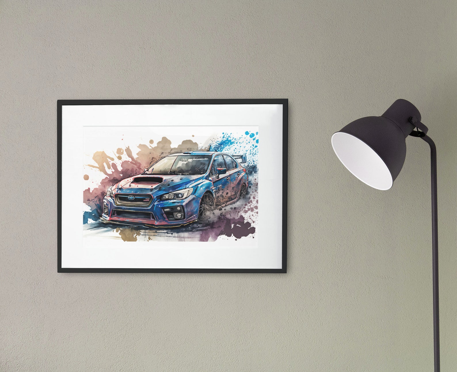 Subaru WRX Watercolor Digital Download Sports Car Wall Art Home Decor 2 ...