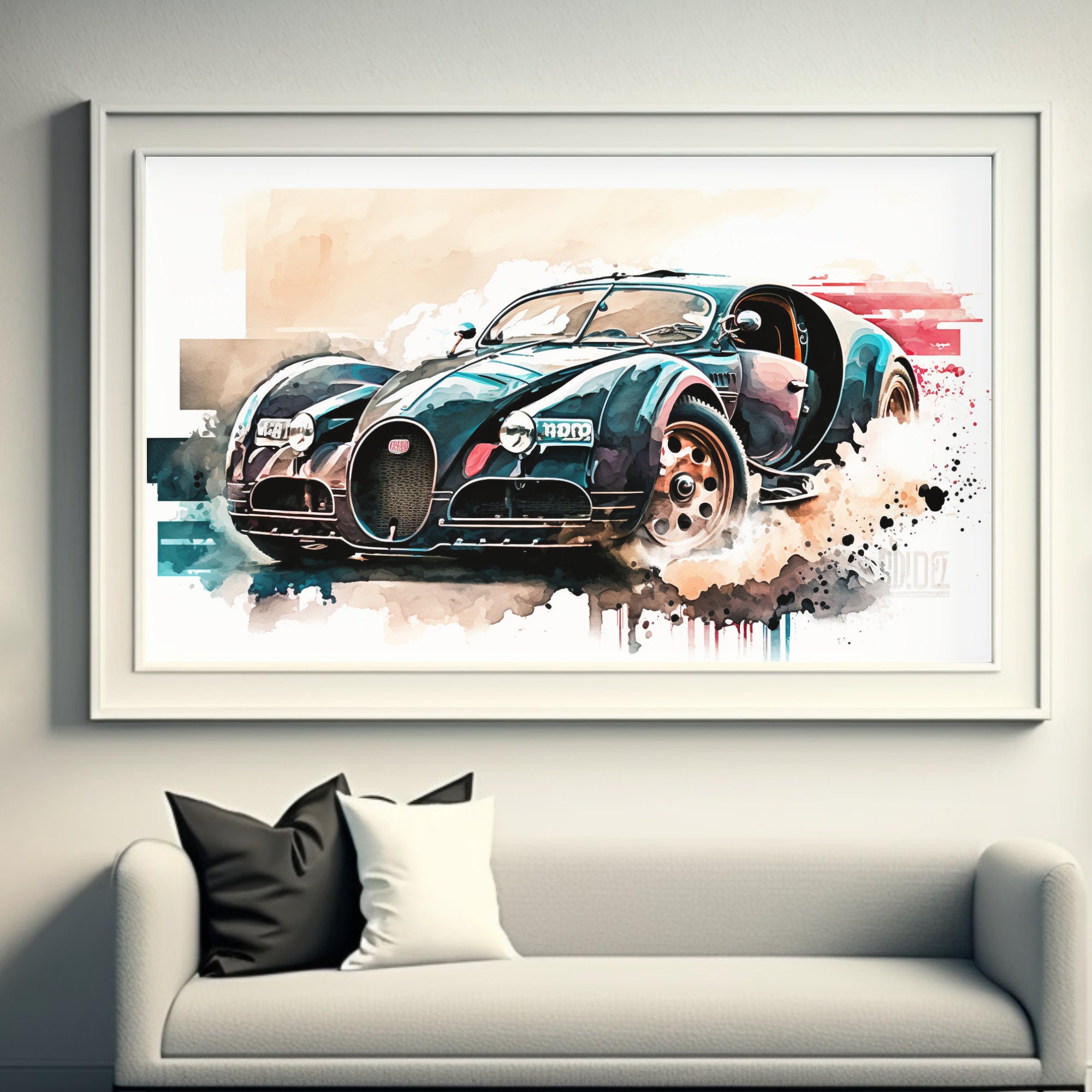 Bugatti Car Sports Car Bugatti Wall Art Bugatti Poster Bugatti Chiron ...