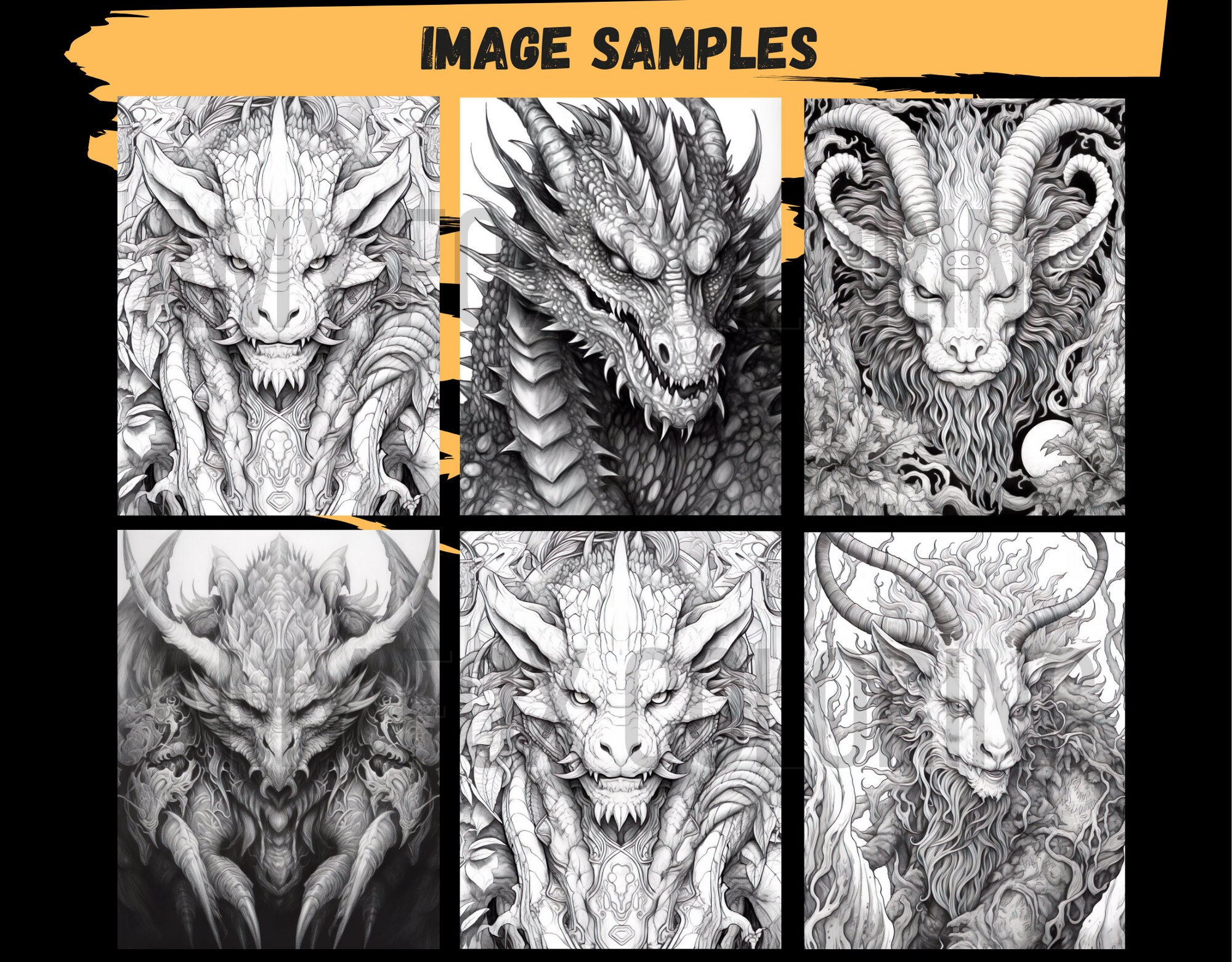 60 Darkness Creatures Coloring Pages, Adults Kids Digital Coloring ...