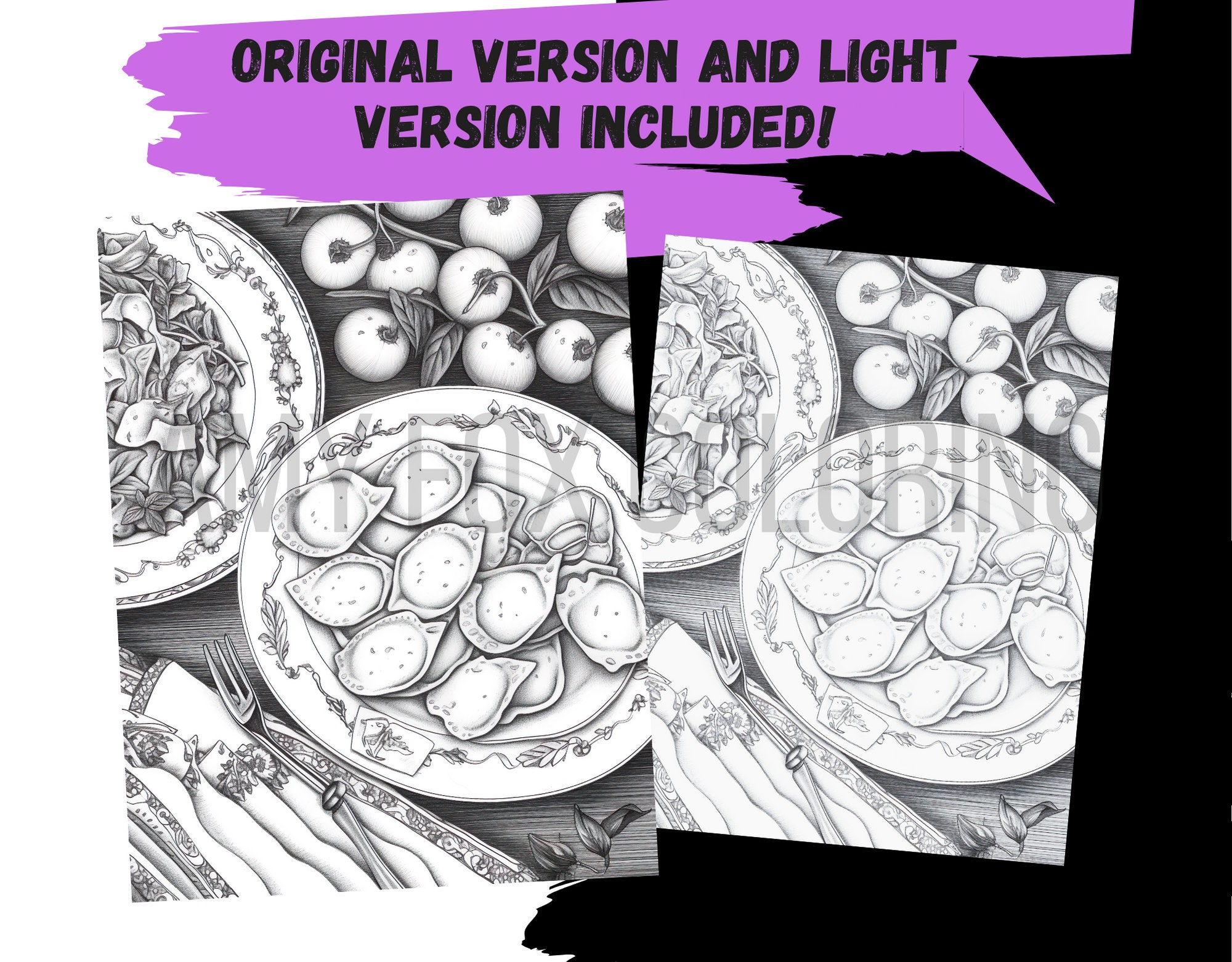 60 Delicious Italian Foods Coloring Pages, Adults Kids Digital Coloring ...