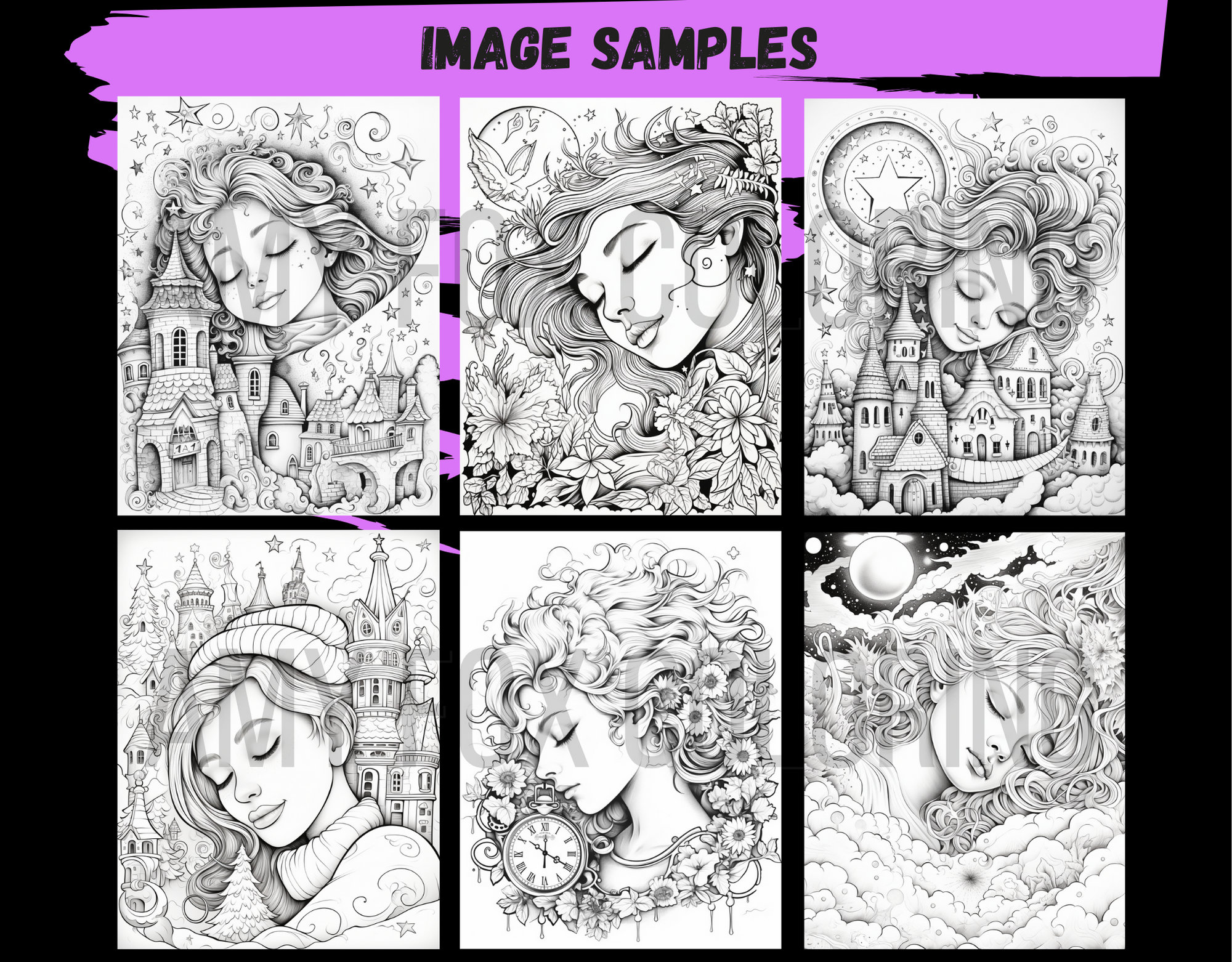 60 Dreams Come True Coloring Page, Adults Kids Digital Coloring Sheets ...