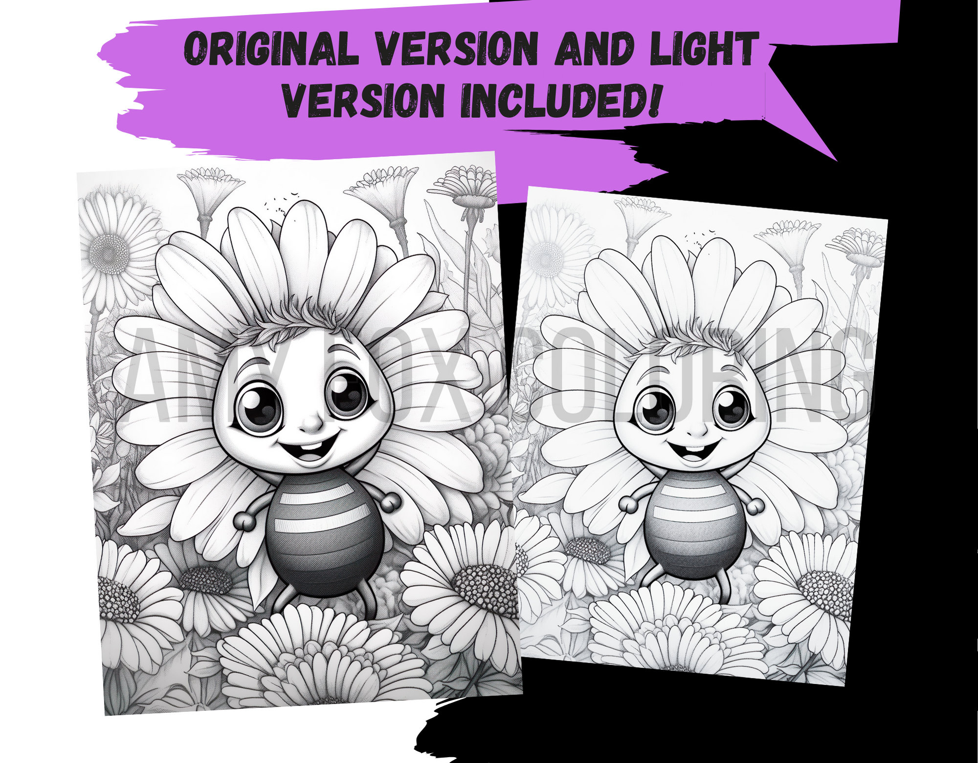 60 Fantasy Cutie Bugs Coloring Pages, Adults Kids Digital Coloring ...