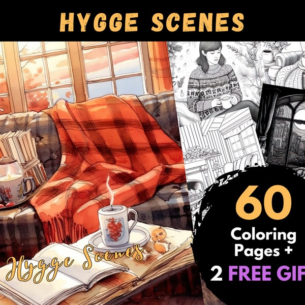 Hygge Coloring Sheets Printable - Etsy UK