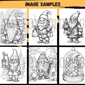 60 Winter Gnomes Coloring Pages, Adults Kids Digital Coloring Sheets ...