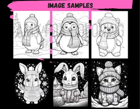 Hojas Para Colorear De Animales De Invierno