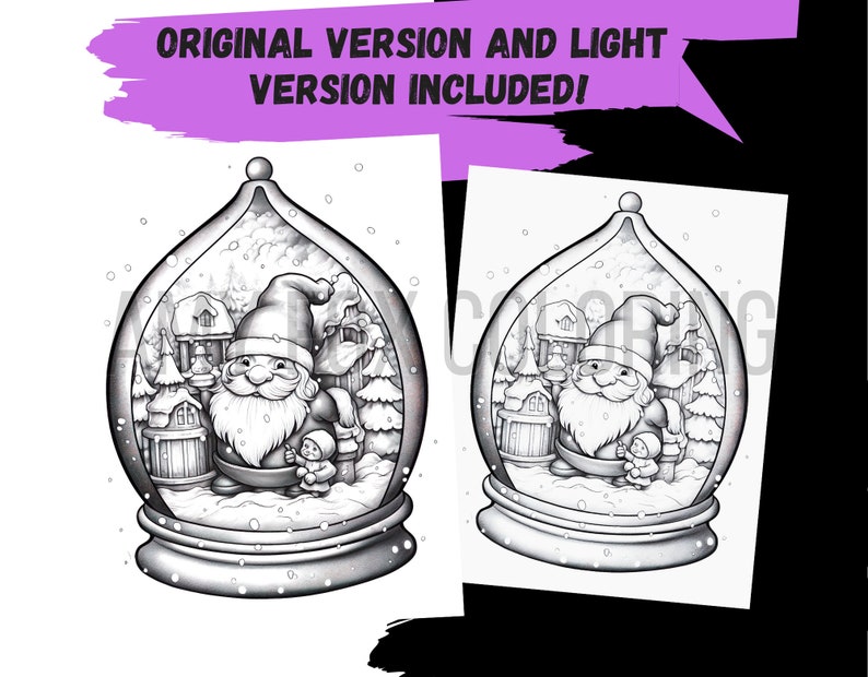60 Winter Gnomes Coloring Pages, Adults Kids Digital Coloring Sheets ...
