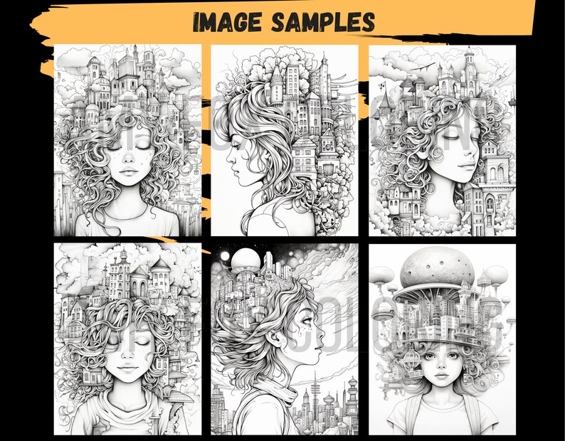 60 the Worlds in My Mind Coloring Page, Adults Kids Digital Coloring ...