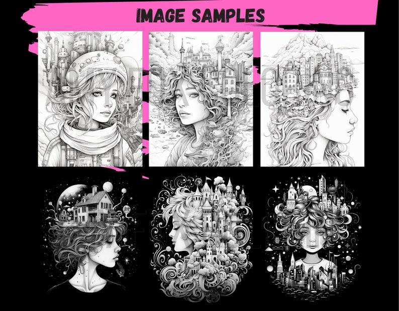 60 the Worlds in My Mind Coloring Page, Adults Kids Digital Coloring ...