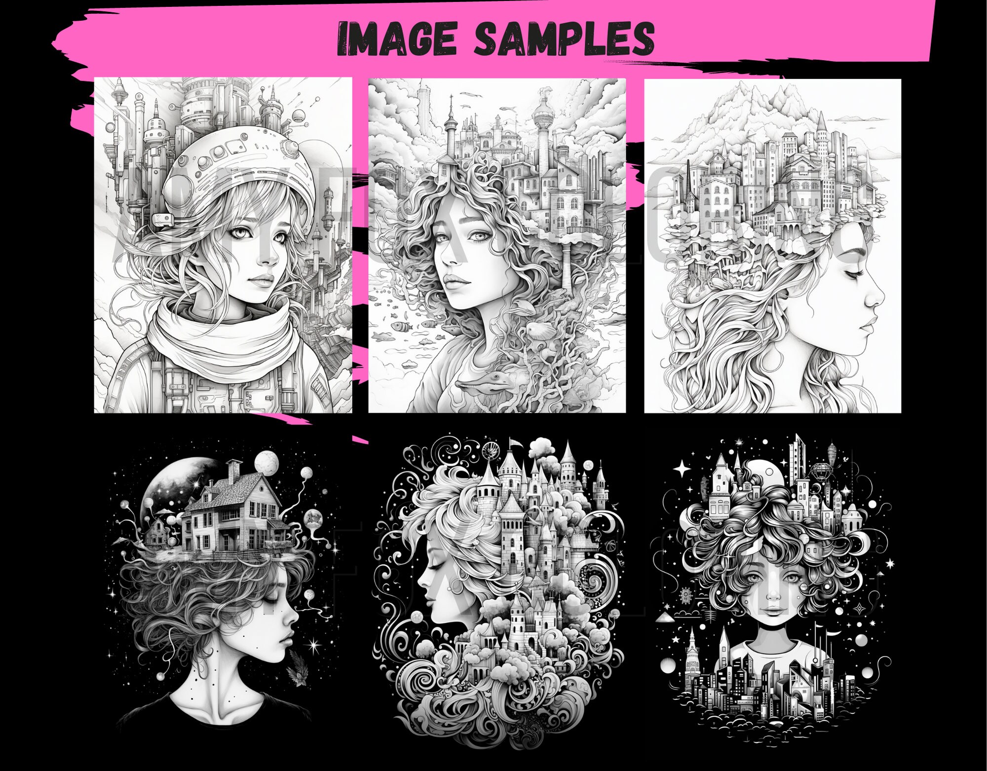 60 the Worlds in My Mind Coloring Page, Adults Kids Digital Coloring ...