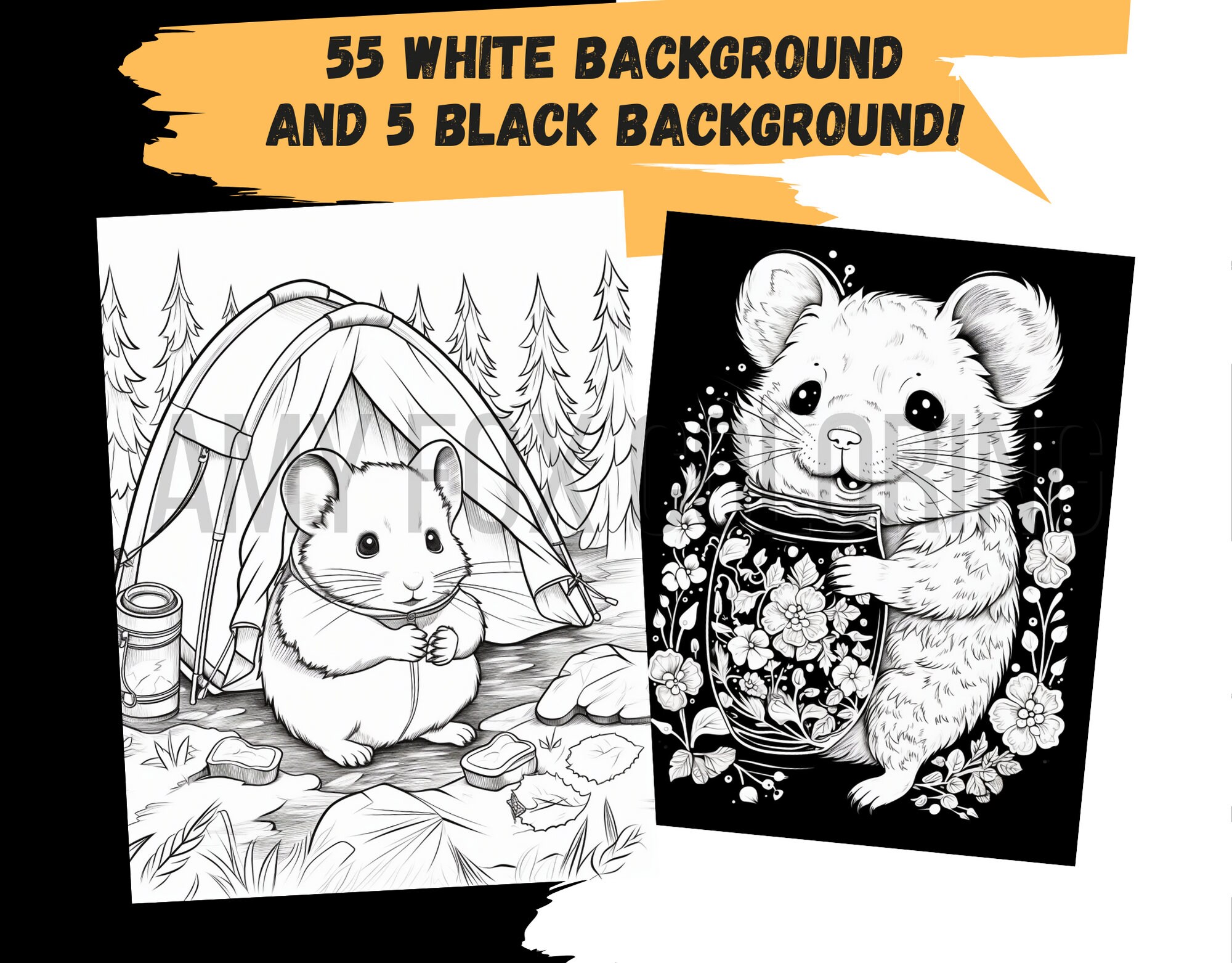 60 the Secret Life of a Hamster Coloring Page, Adults Kids Digital ...