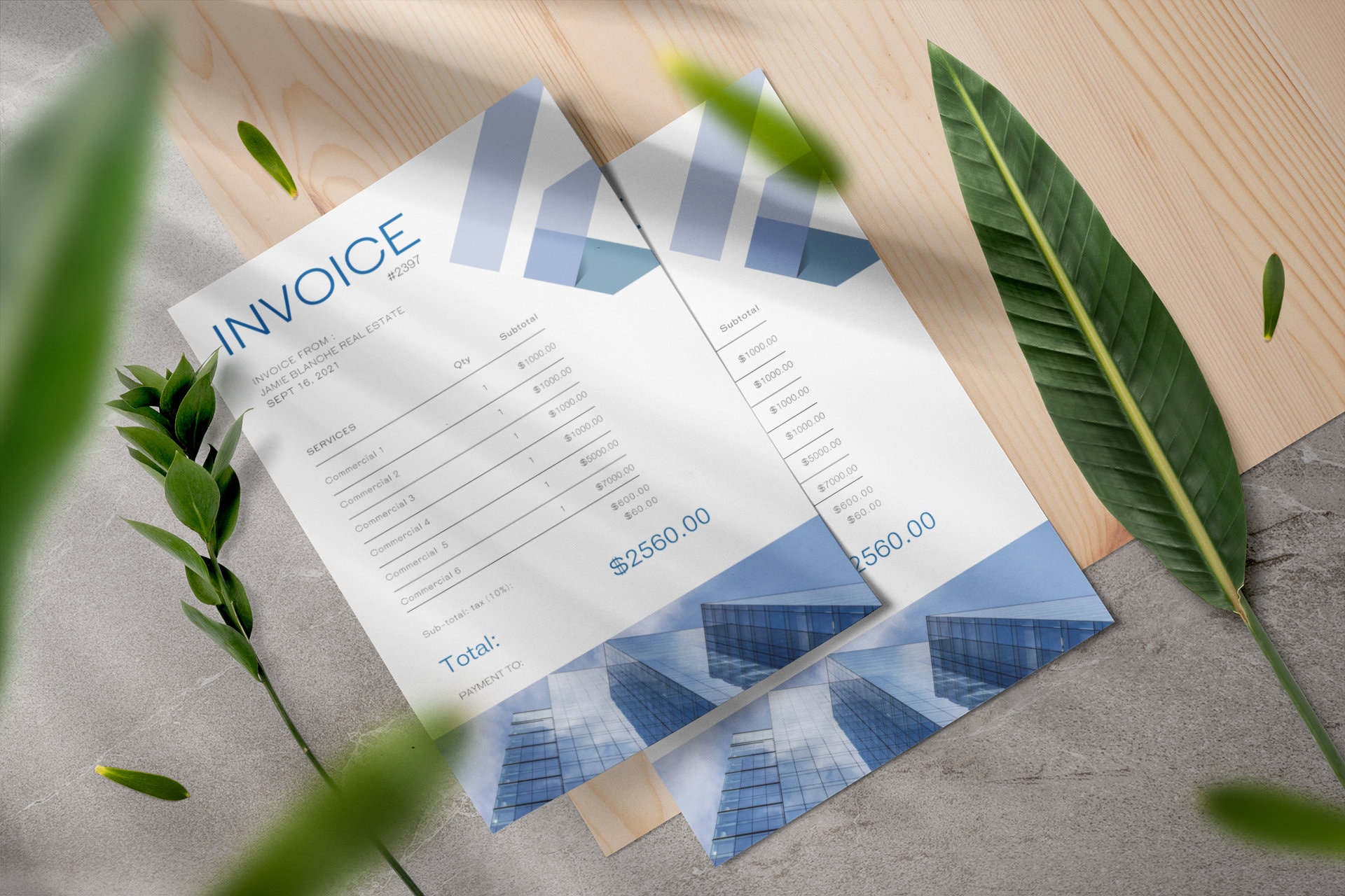 Real Estate Invoice Template, Construction Invoice Template, Canva ...