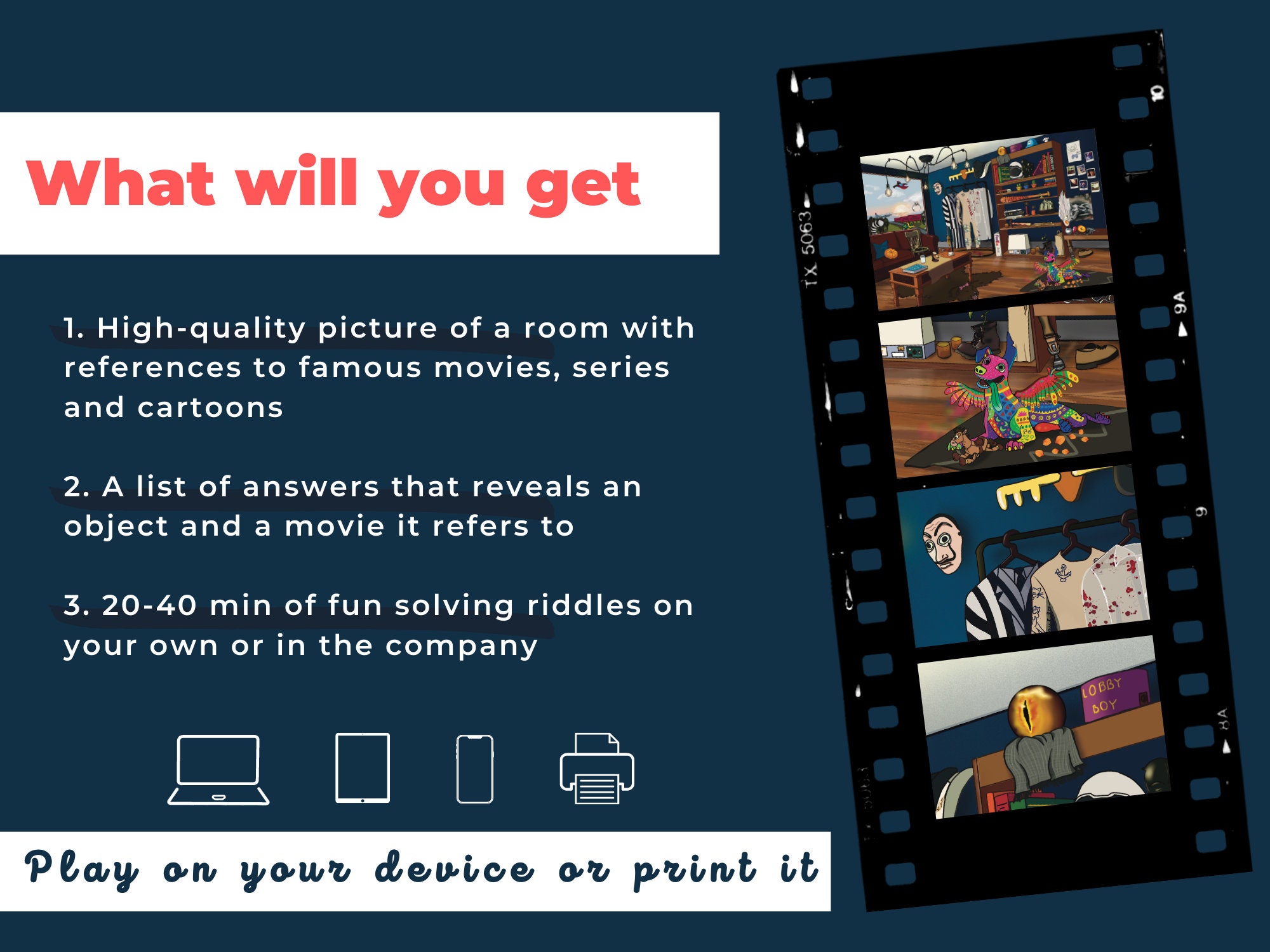 Find the Movie | Fun Brain Game | Printable / Digital | Movie Night ...