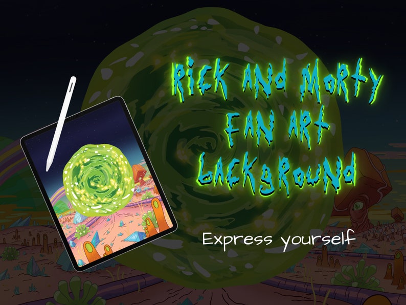 Rick and Morty Fan Art Background | Digital/printable | Poster ...