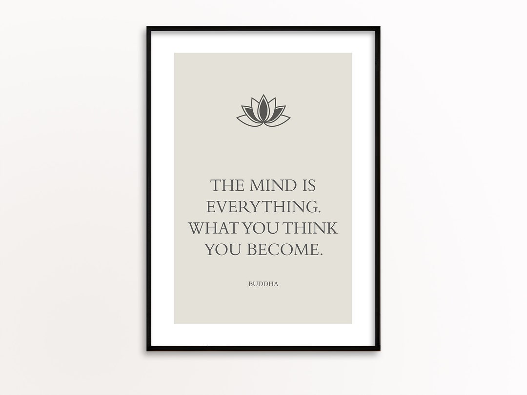 Buddha Quote Print, Inspirational Quote, Meditation Art, Mindfulness ...