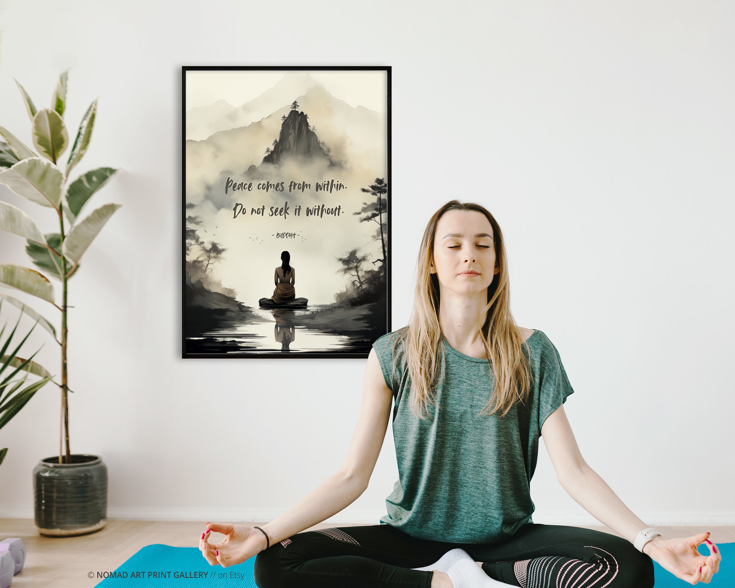 Buddha Quote Print, Inspirational Quote, Meditation Art, Mindfulness ...