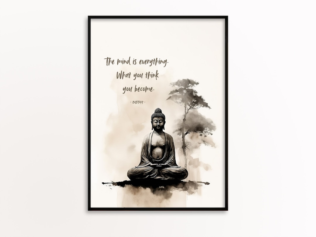 Buddha Quote Print, Inspirational Quote, Meditation Art, Mindfulness ...