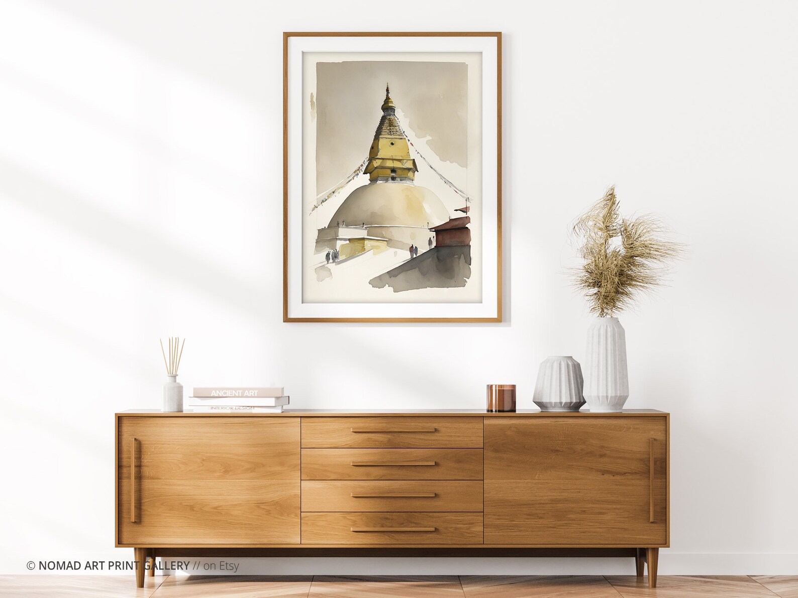 Stupa Watercolor Art Print Nepal Wall Art Nepal Travel - Etsy