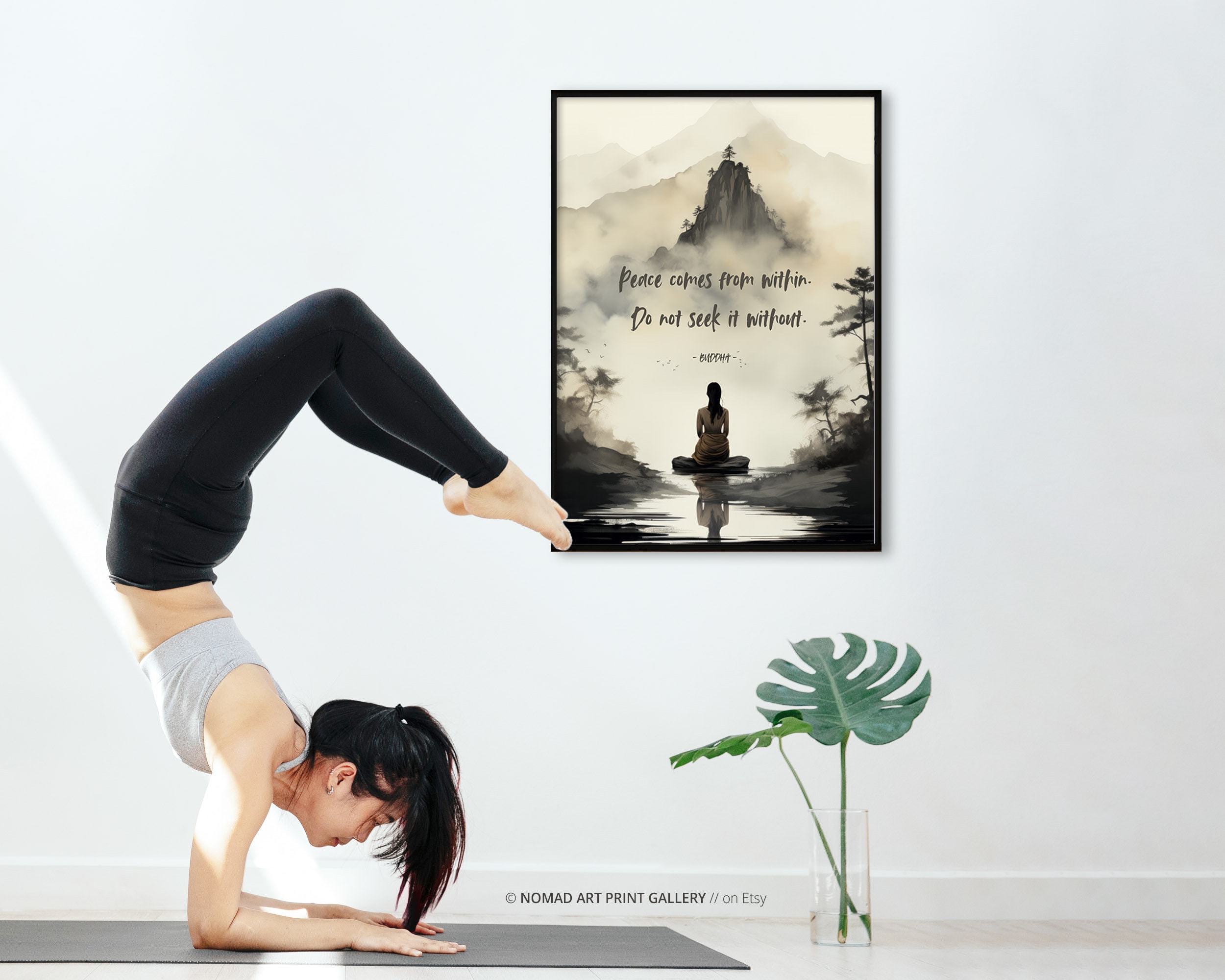 Buddha Quote Print, Inspirational Quote, Meditation Art, Mindfulness ...